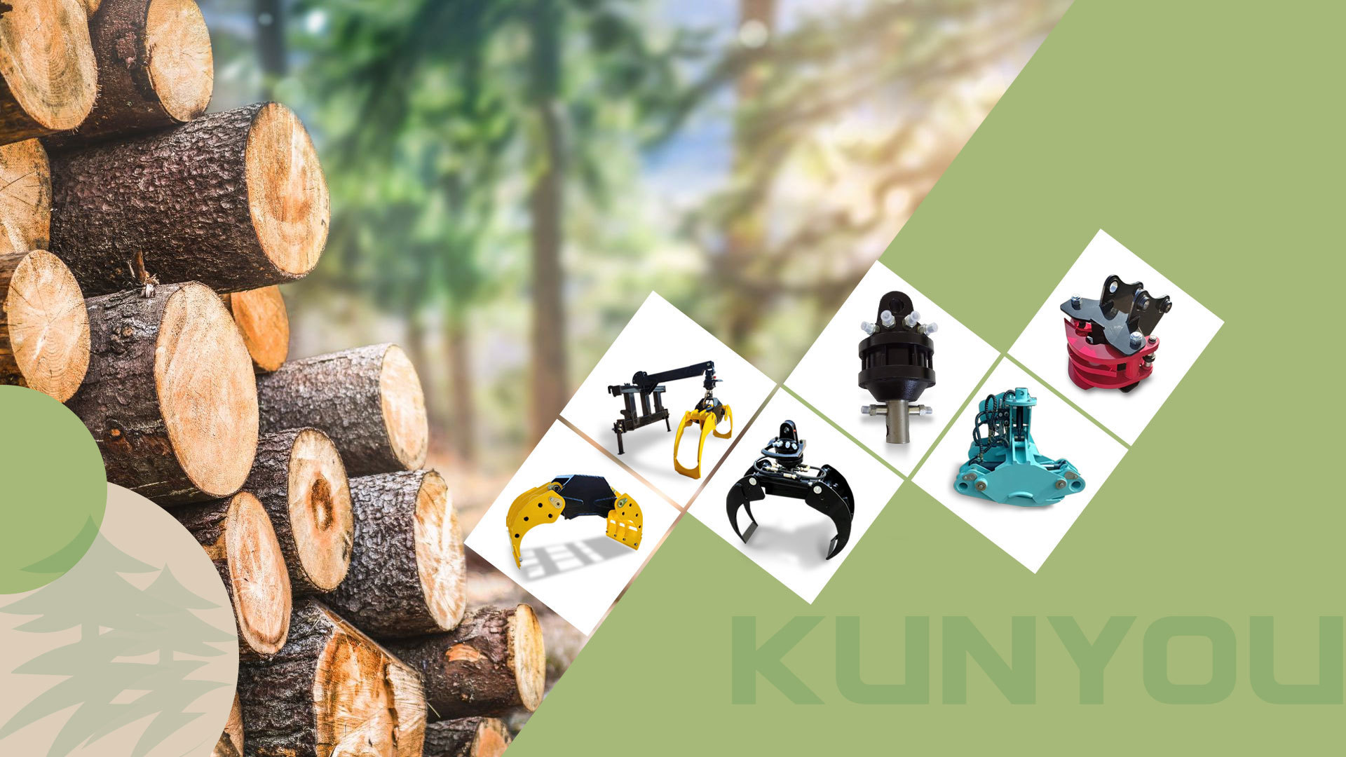 Kunyou Machinery,ATV/TRACTOR log crane loader